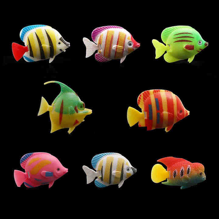 Artificial Aquarium Fishes Plastic Fish Realistic Artificial Moving ...