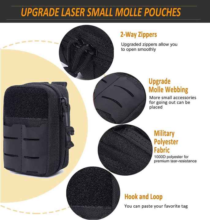 Custom Upgrade Small Molle Pouches Tactical Multi-Purpose EDC Utility ...