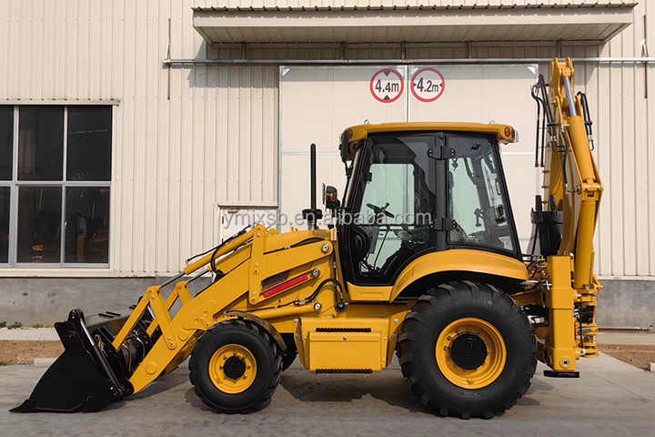4WD 50hp 4-in-1 Bucket Backhoe Loader with Front End Loader Backhoe ...
