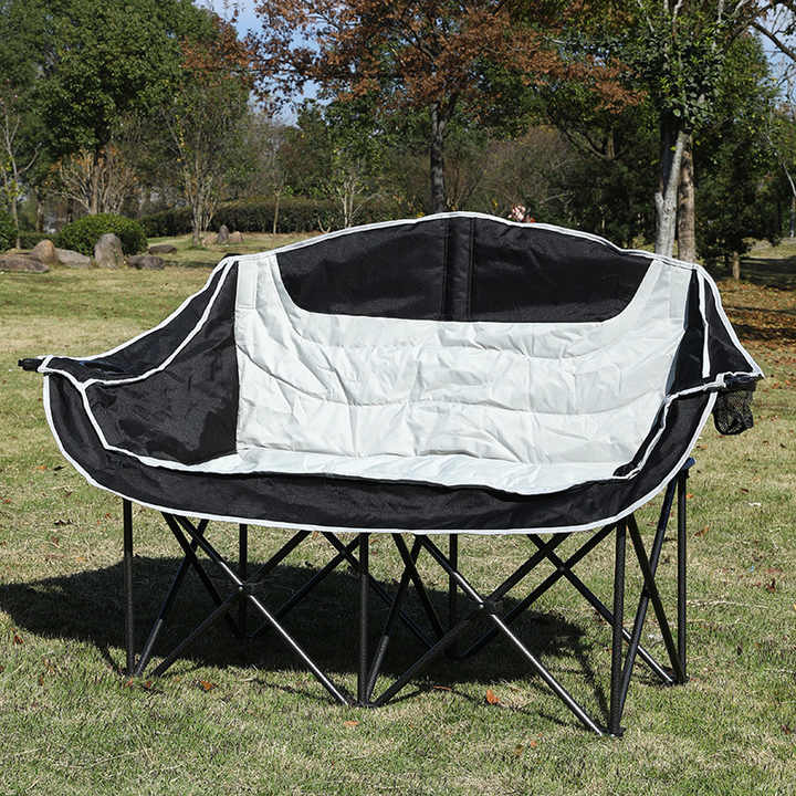 Portable Double Moon Chair for Outdoor Modern Iron Metal Lounge Chair ...