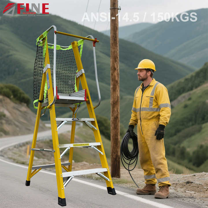 Fiberglass-Insulated Safety Engineering Ladder Foldable Thickened ...