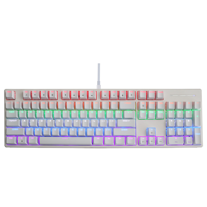 104-Key Full-Size RGB Wired Mechanical Keyboard USB Gaming Keyboard ...