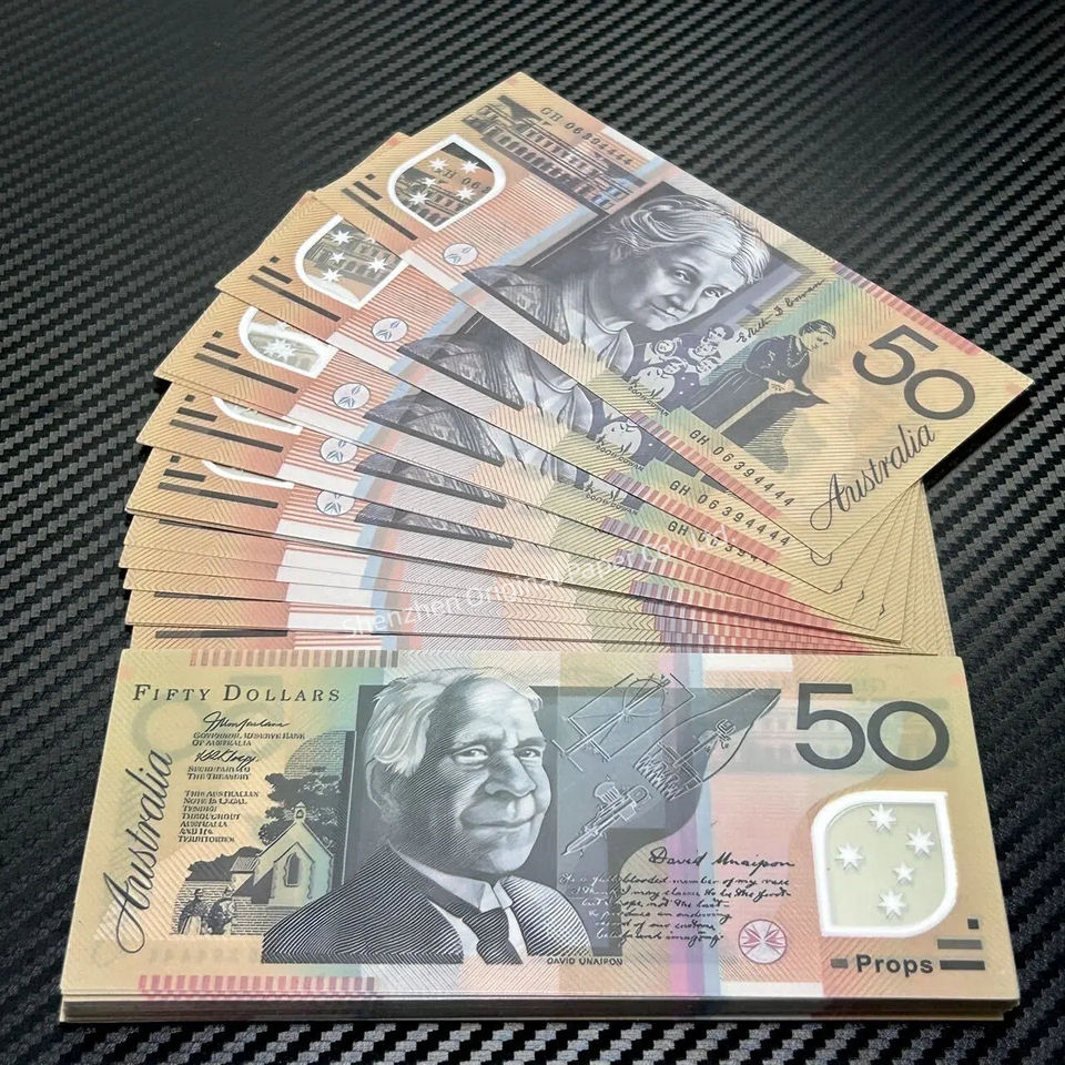 Top 50 100 Australian Plastic Realistic Prop Money with Clear Window ...