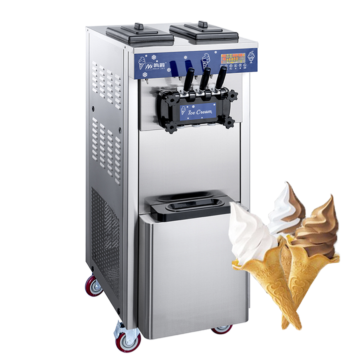 Snow Ice Machine,Desktop Ice Cream Machine 3 Flavor Commercial Soft Ice ...