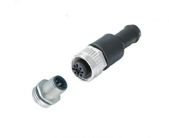 M12 connector 4 pin M12 4pin Panel mounting connector M12 Panel mount ...