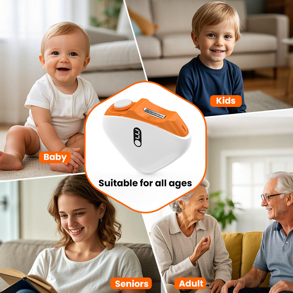 2-in-1 Silent Rechargeable Electric Nail Clippers Safe Automatic ...