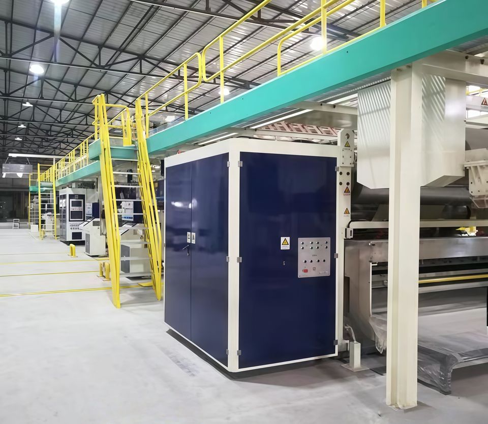 5 Ply Full Automatic Corrugated Cardboard Production Line Carton Boxes ...