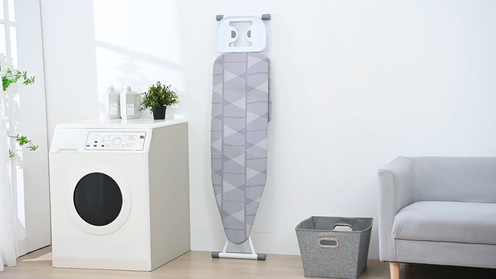 WIREKING Foldable Ironing Board with Detachable Sleeve, 100% Cotton ...