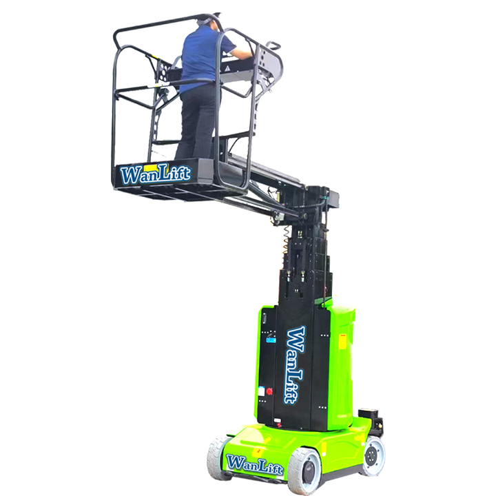 2025 Small Electric Work Platform Vertical Mast Lift with Rotary Jib ...