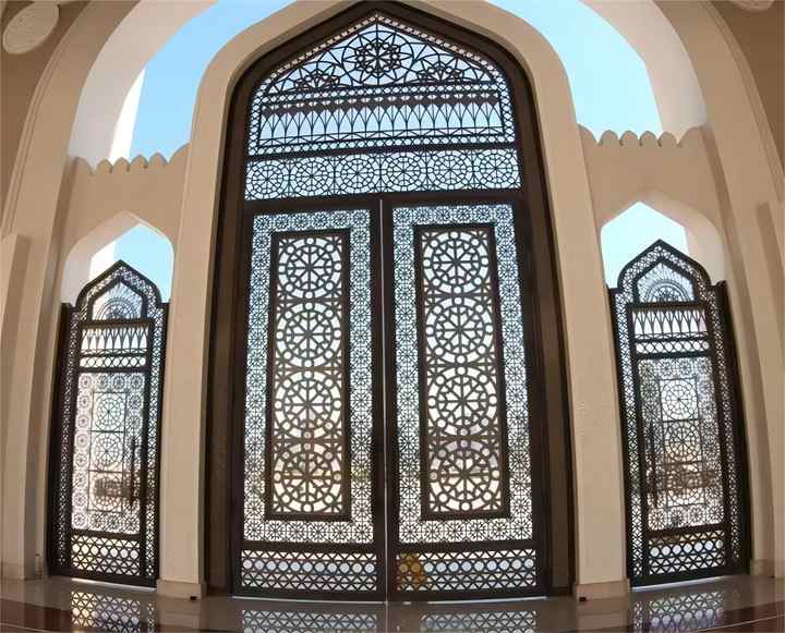 Luxury Masjid Indoor Wrought Iron Gate Designs for Mosque