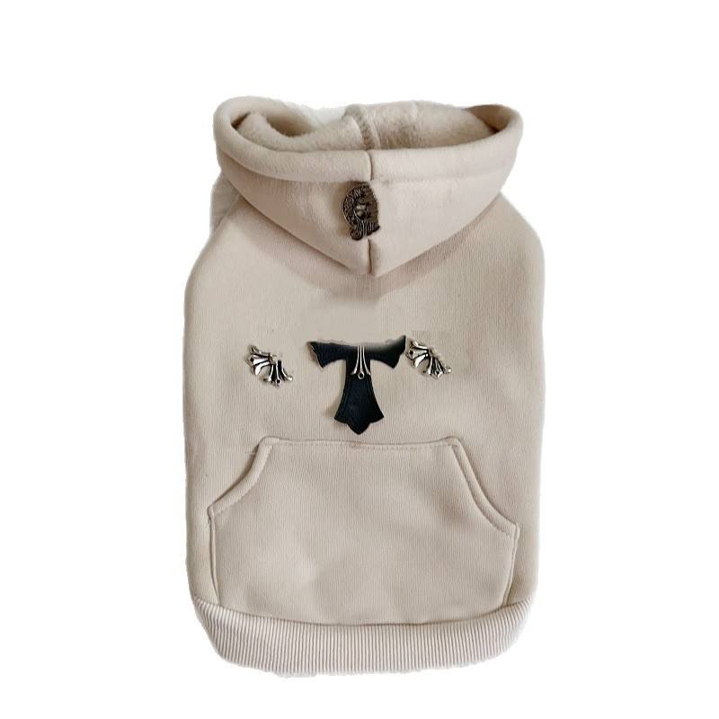 Trendy pet clothing: dogs and cats clothes, fleece fabric with hat ...