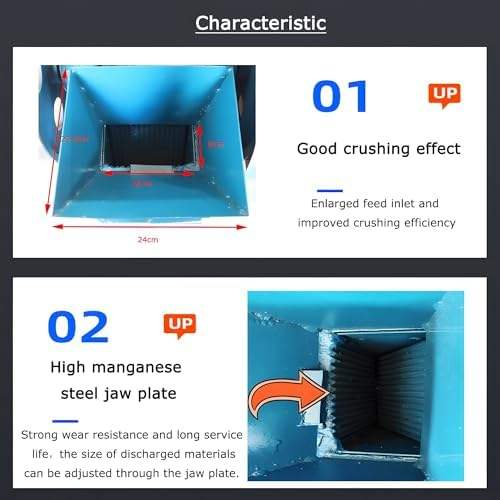 220V Mini Jaw Crusher Machine 2.2KW Industrial Shredder for Ore & Coal ...