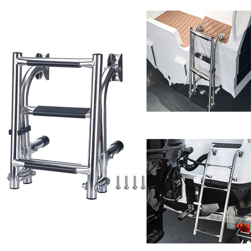 Marine Boat Ladder 316 Stainless Steel Heavy Telescopic Folding Ladder ...