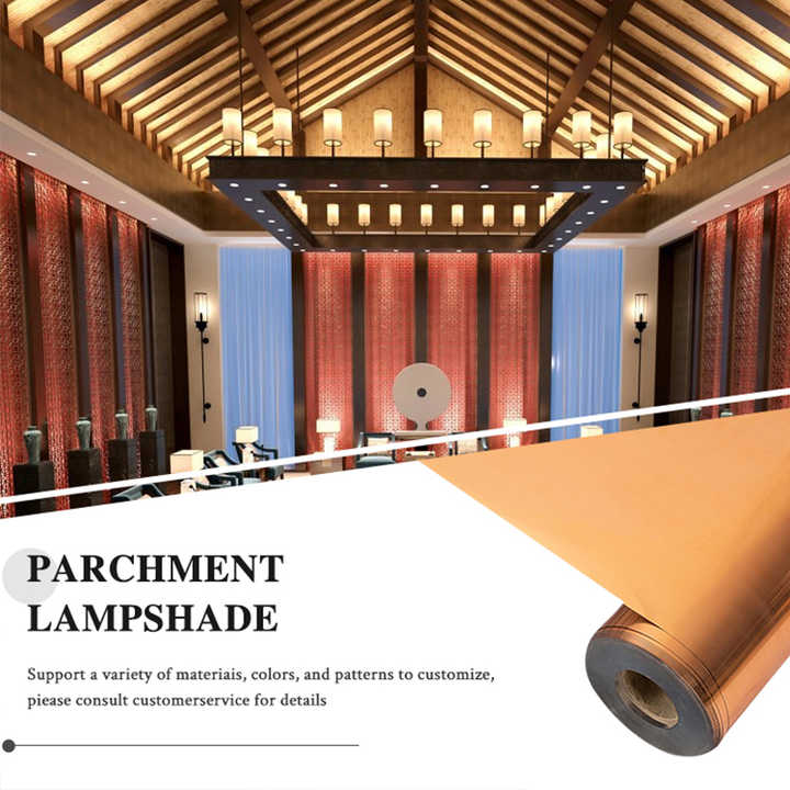 Parchment Fabric PVC Lampshade - Customizable Lighting