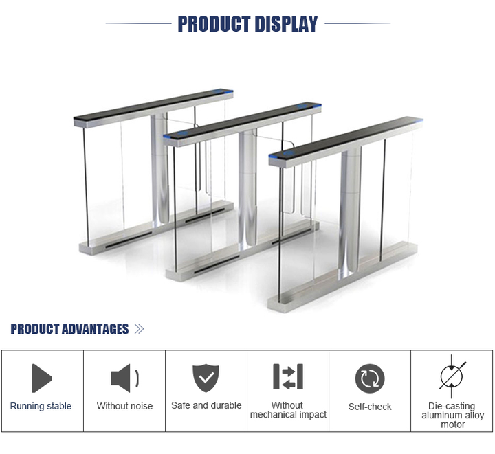 Swing Barrier Gate Turnstile with RFID Card Access Anti-Tailgating ...