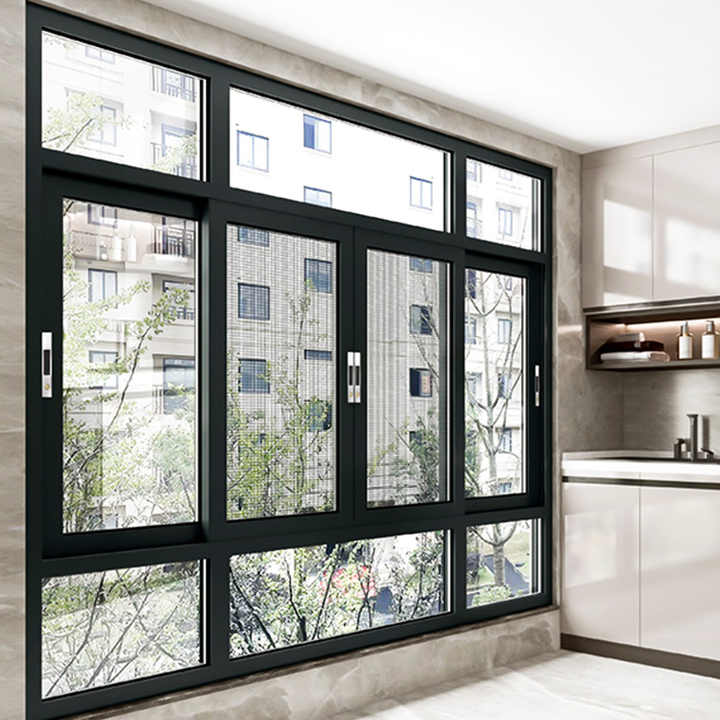 D-TOP SHENZHEN 2024 French Style Sliding Windows with Blue Glass