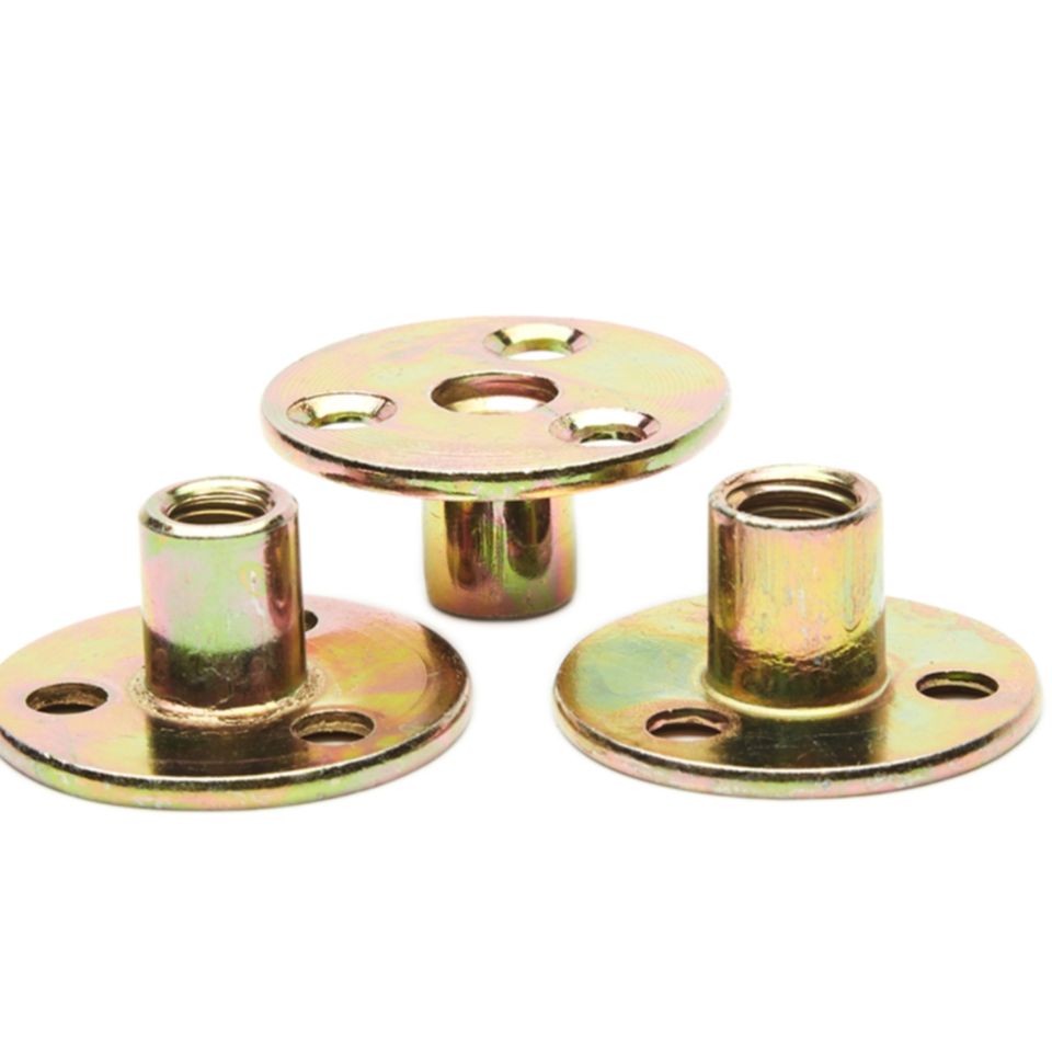 JSCREW T Nut Round Base Three Brad Hole Galvanized Carbon Steel for ...