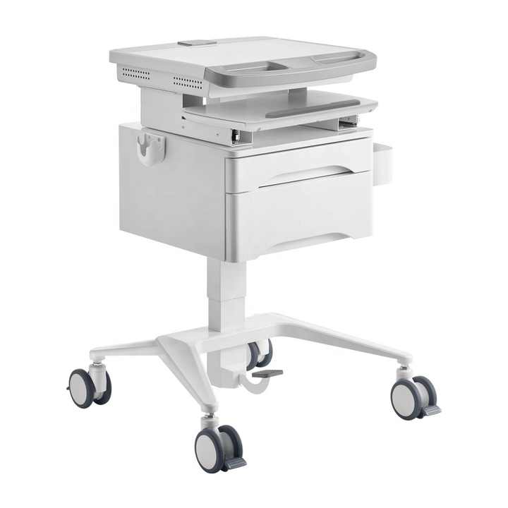Gas-Lift Medical Cart Mobile Code Height Adjustable Hospital Rolling ...