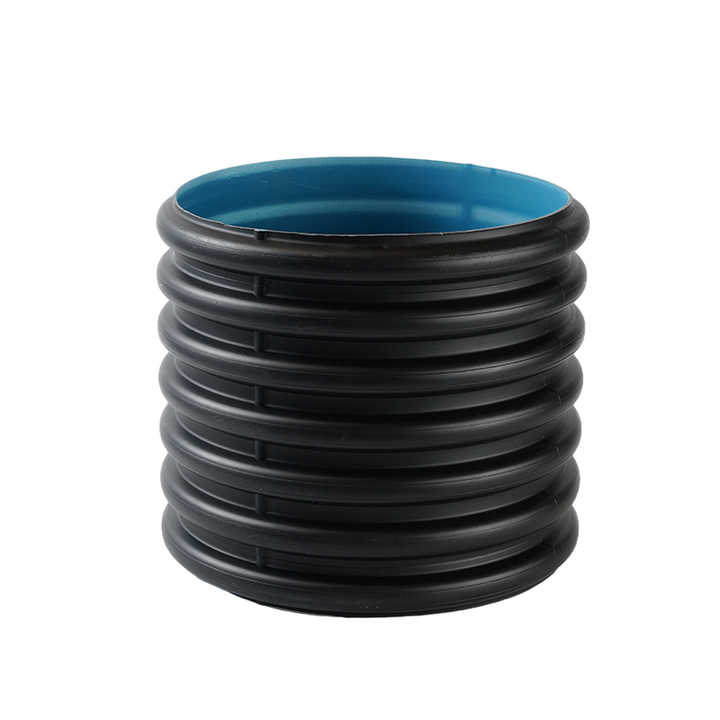 HDPE Double Wall Corrugated Pipe 300mm-1200mm Black Polyethylene ...