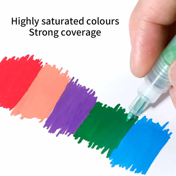 0.7mm Drawing Acrylic Marker Pen Wholesale 12 18 24 48 Colors Permanent ...