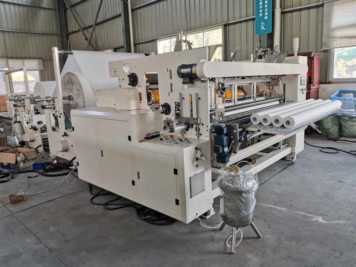 2200mm Width Glue Lamination Toilet Paper Roll Rewinding Machine With ...