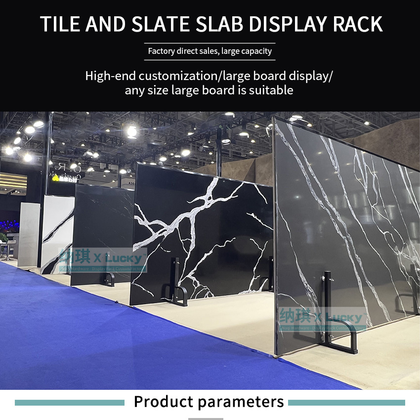 High Quality Large Metal Quartz Showroom System Glass Slab Marble ...