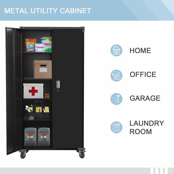 Luoyang Steel Mobile Cupboard 2 Doors Movable Storage Filing Cabinets ...