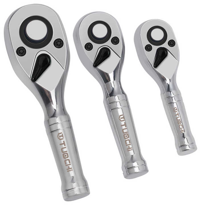 Mini Short Handle Ratchet Wrench Stubby 1/4 3/8 1/2 Inch Drive