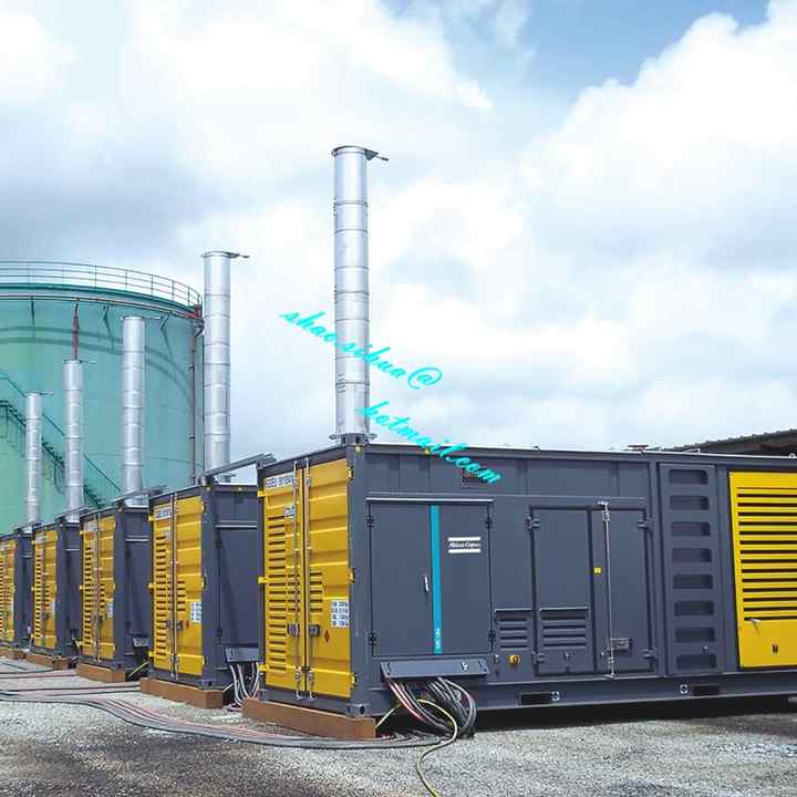 Atlas copco QEC800 QEC1000 QEC1250 Diesel generator 1MVA container CUM ...