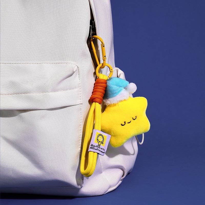 Cute Plush Star Keychain Soft Key Chain Pendant Backpack Accessories ...