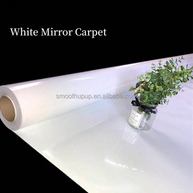 Luxury White Mirror Carpet Glossy PE Sheet White Wedding Carpet for ...