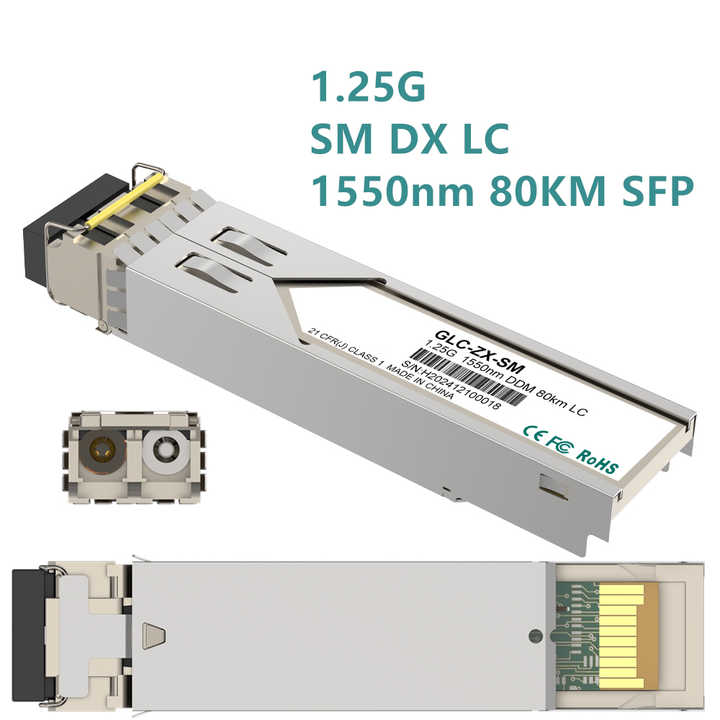 OEM Products Gigabit SFP Module 1.25G Single Mode Duplex LC 80KM 1550nm ...