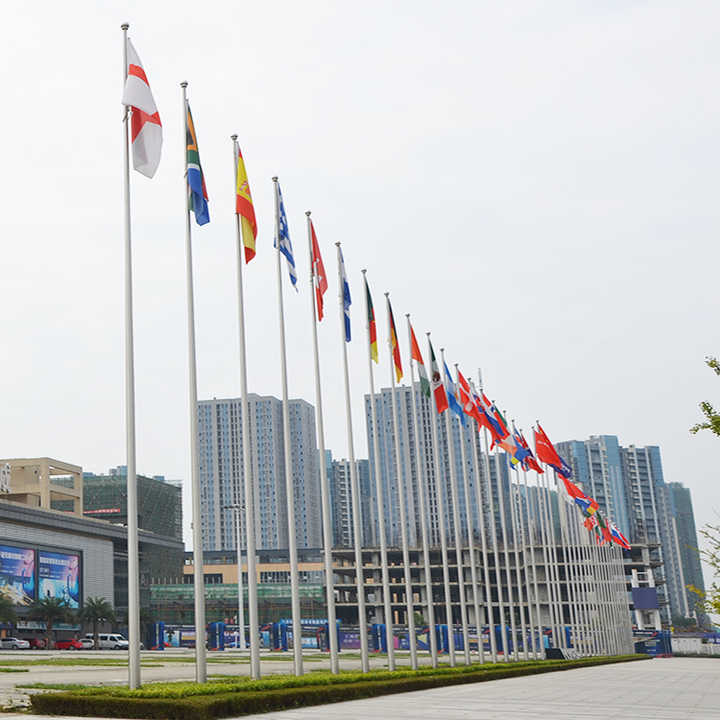 8 Meters Stainless Steel Flag Pole - 360 Degree Rotating
