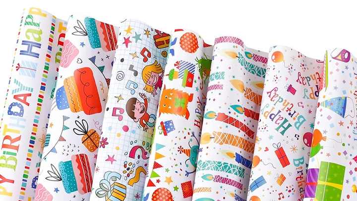 Wholesale Happy Birthday Cartoon Wrap Paper Packaging Thickened Coated ...