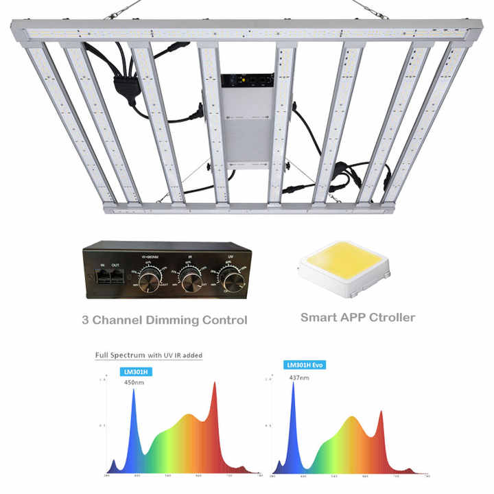 600W led grow light full spectrum lm301h evo uv ir indoor plant APP controller Original balanced ...