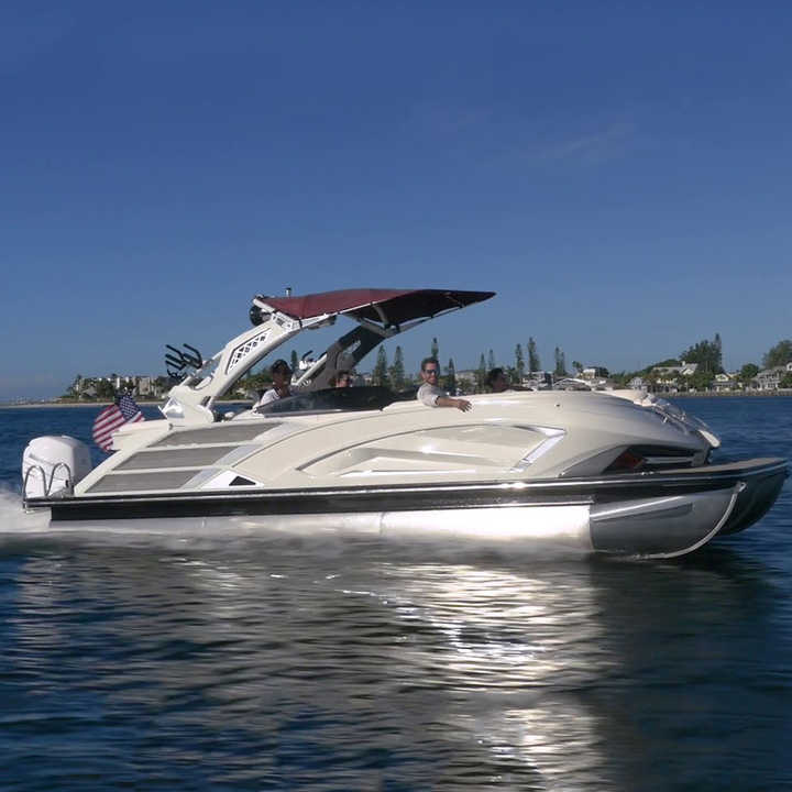 Luxury Tritoon RC Pontoon Boat - 19ft to 27ft Fiberglass