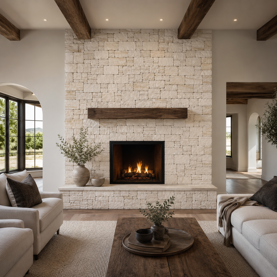 White Sandstone Flag Slab Split Stone Veneer Exterior Wall Cladding ...