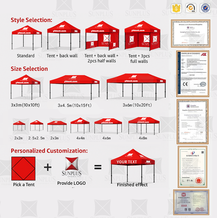 Factory Wholesale 3*3 Foldable Retractable Tent Waterproof Tents Custom ...