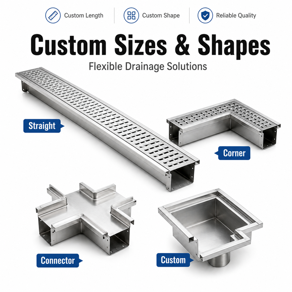 Heavy Duty Stainless Steel Drain Trough for Commercial Floor Drainage ...