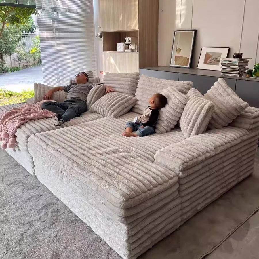 Compressed Extendable Convertible Sofa Vacuum Roll Packed Box Fabric ...