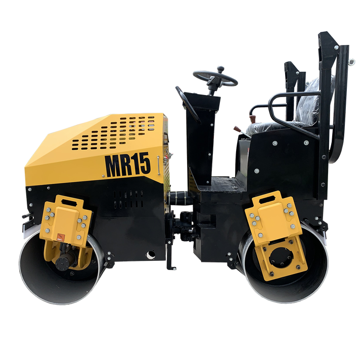 MOUNTAIN RAISE1.5 Ton Mini Compactor Double Drum Vibratory Asphalt ...