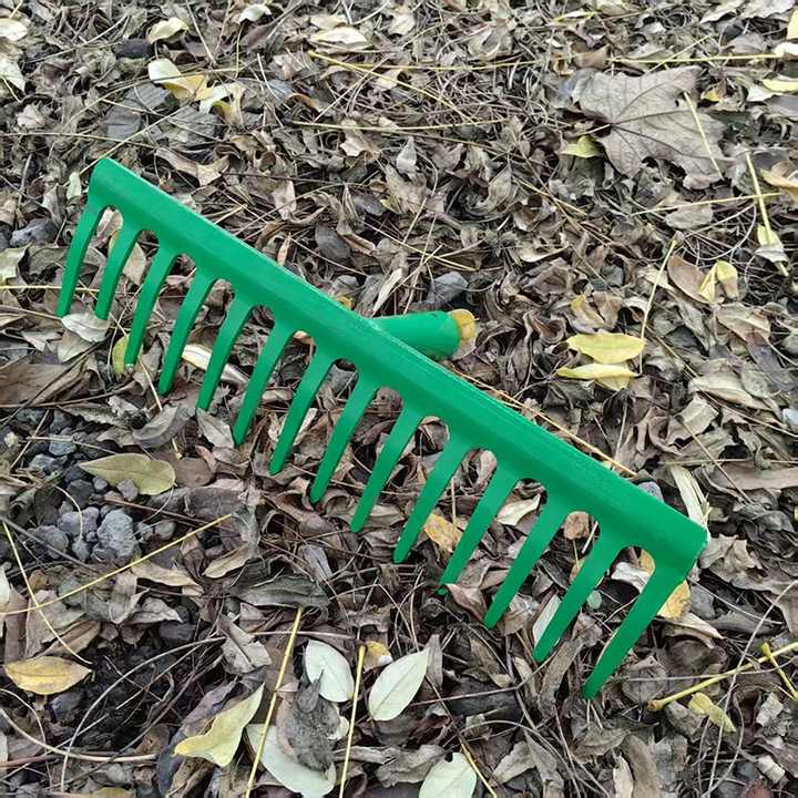 Industrial & DIY Grade Carbon Steel Lawn Rake with 14 Tines for Farm ...