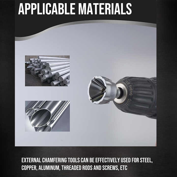 Carbide Blades Deburring External Chamfer Tool With Quick Release Hex ...