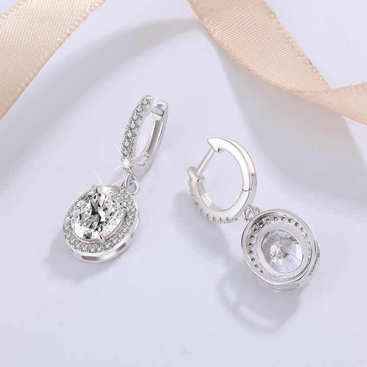 Luxury Circling Setting Oval Cut 2CT VVS GRA Moissanite Fine Jewelry ...