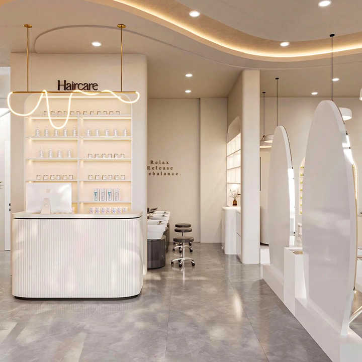 Modern Professional Barber Shop Interior Decor LED Lighting Hair Salon ...