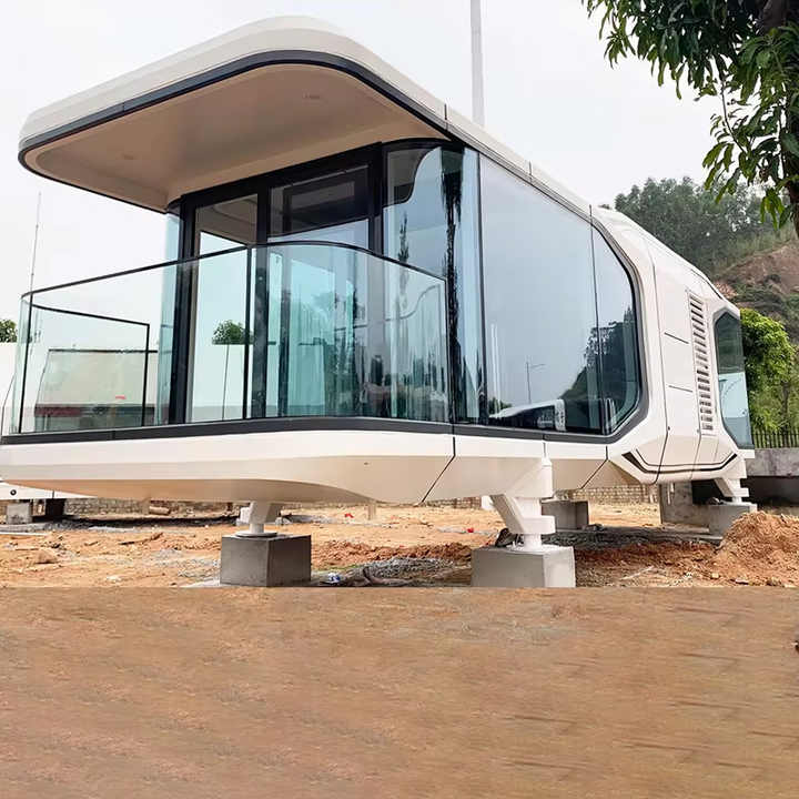 Prefabricated Modular Home Space Capsule Aluminum Container Prefab ...
