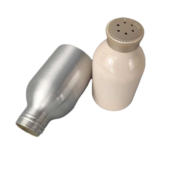 OEM Recycle Aluminum Silver Cosmetic Powder Container Bottle with ...