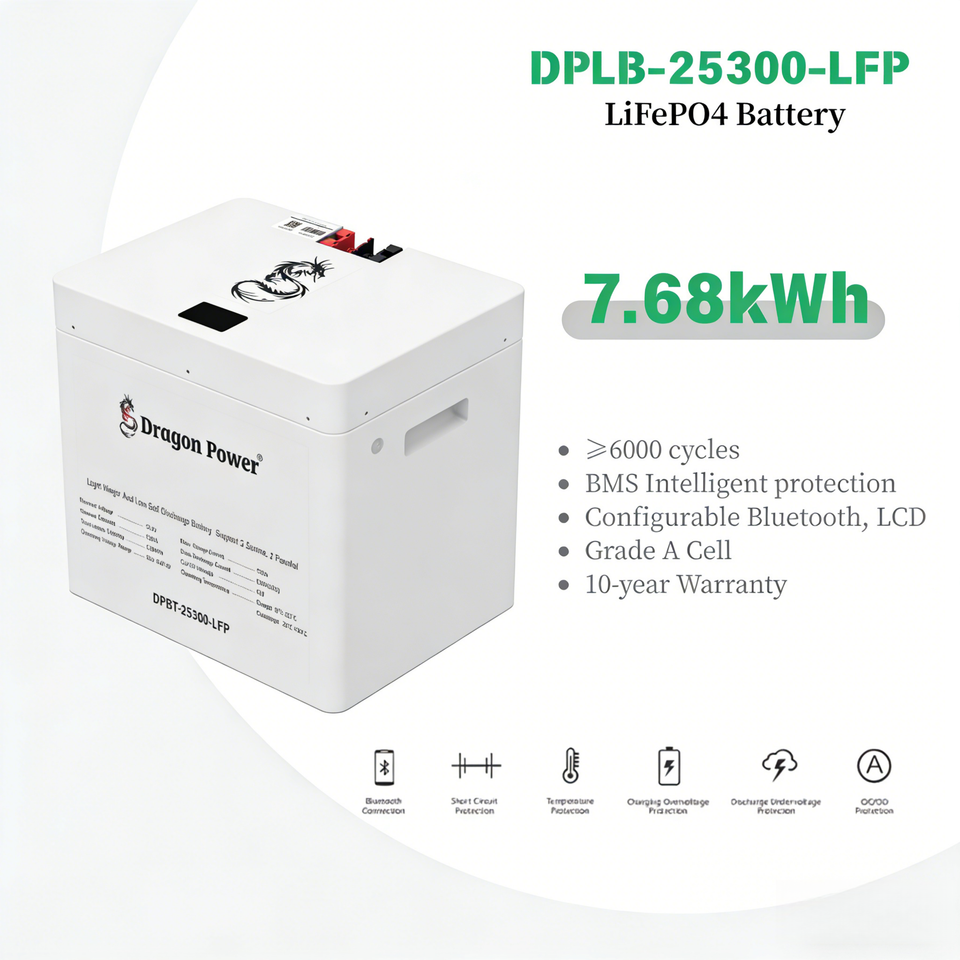 Dragon Lifepo4 25.6V 300Ah Split CAN Home Energy Storage System 7kW ...