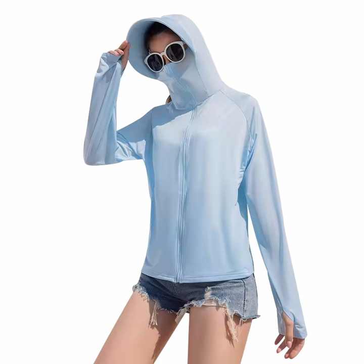 UPF 50+ UV Sun Protection Jacket Women Men Zip up Hoodie Long Sleeve Breathable Outdoor Clothes ...