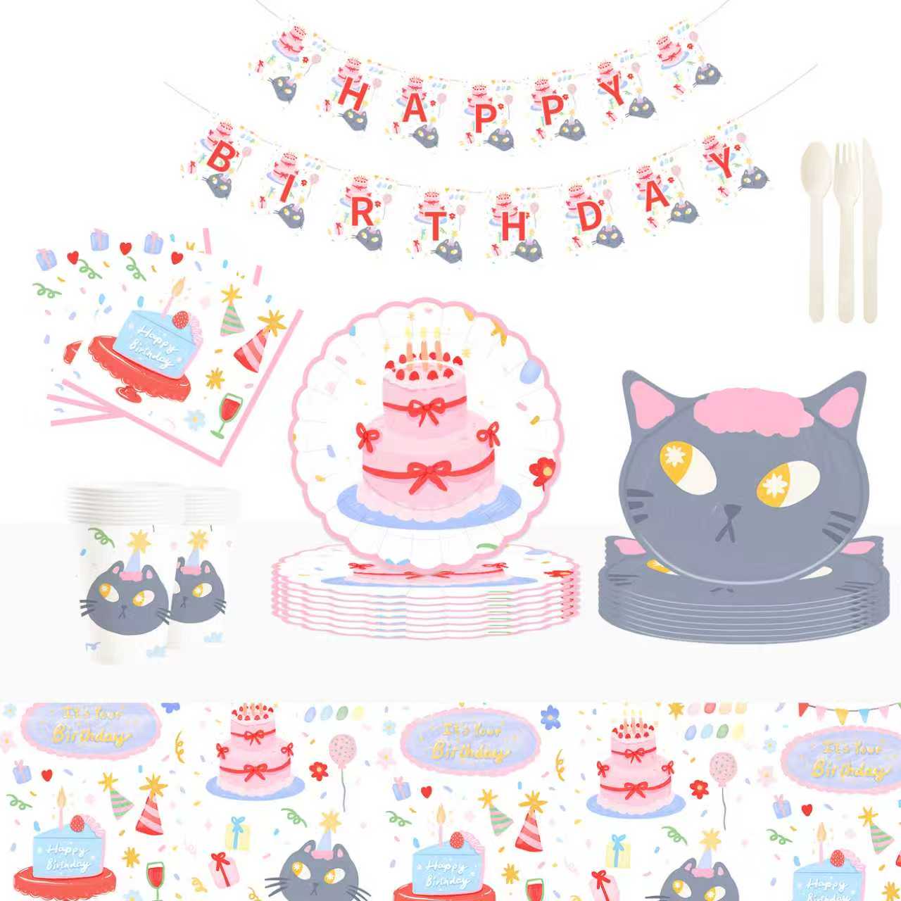 Wholesale & Custom cat themed birthday party supplies from Global ...